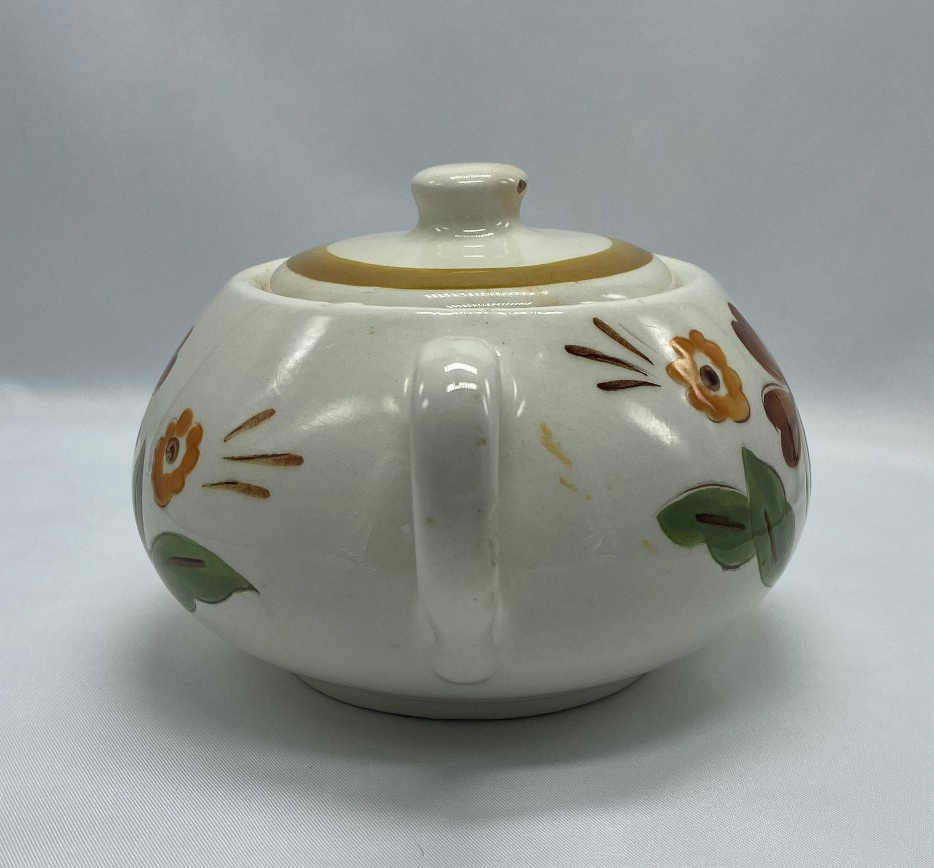Vintage Stangl Pottery Sugar Bowl, Stangl First Love Design Sugar Bowl ...