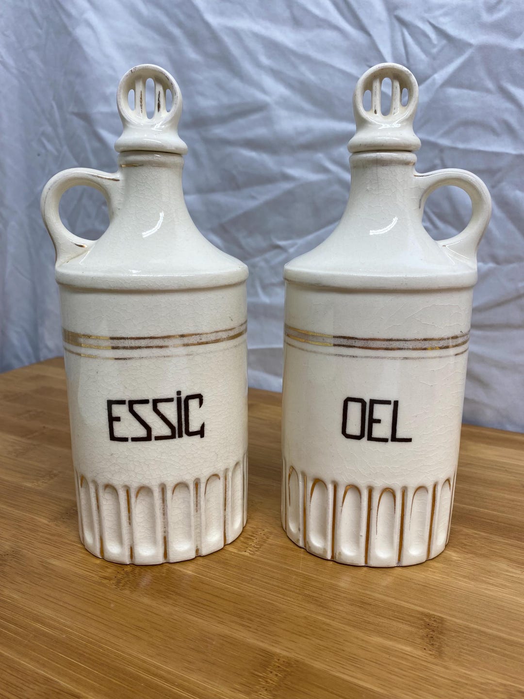 Antique Essig & Oel (vinegar and Oil) Cruets - Etsy
