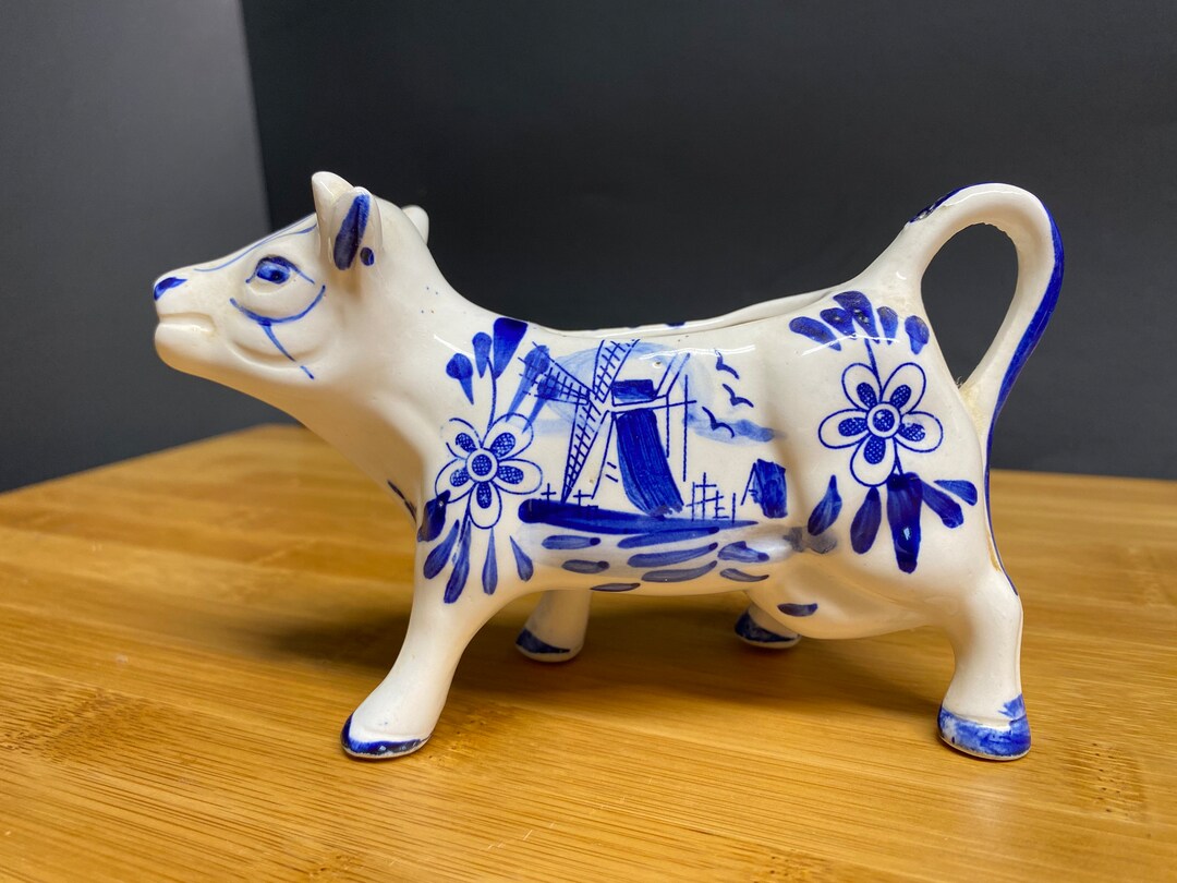 Delft Blue Cow Creamer - Etsy