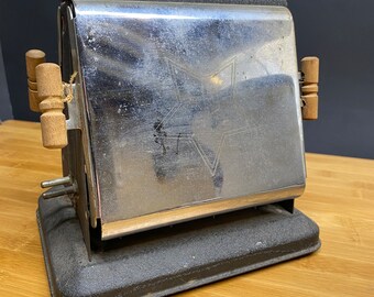 Vintage Toaster Model 202 Chrome 2 Slice Toaster, Retro Toaster Flapper ...