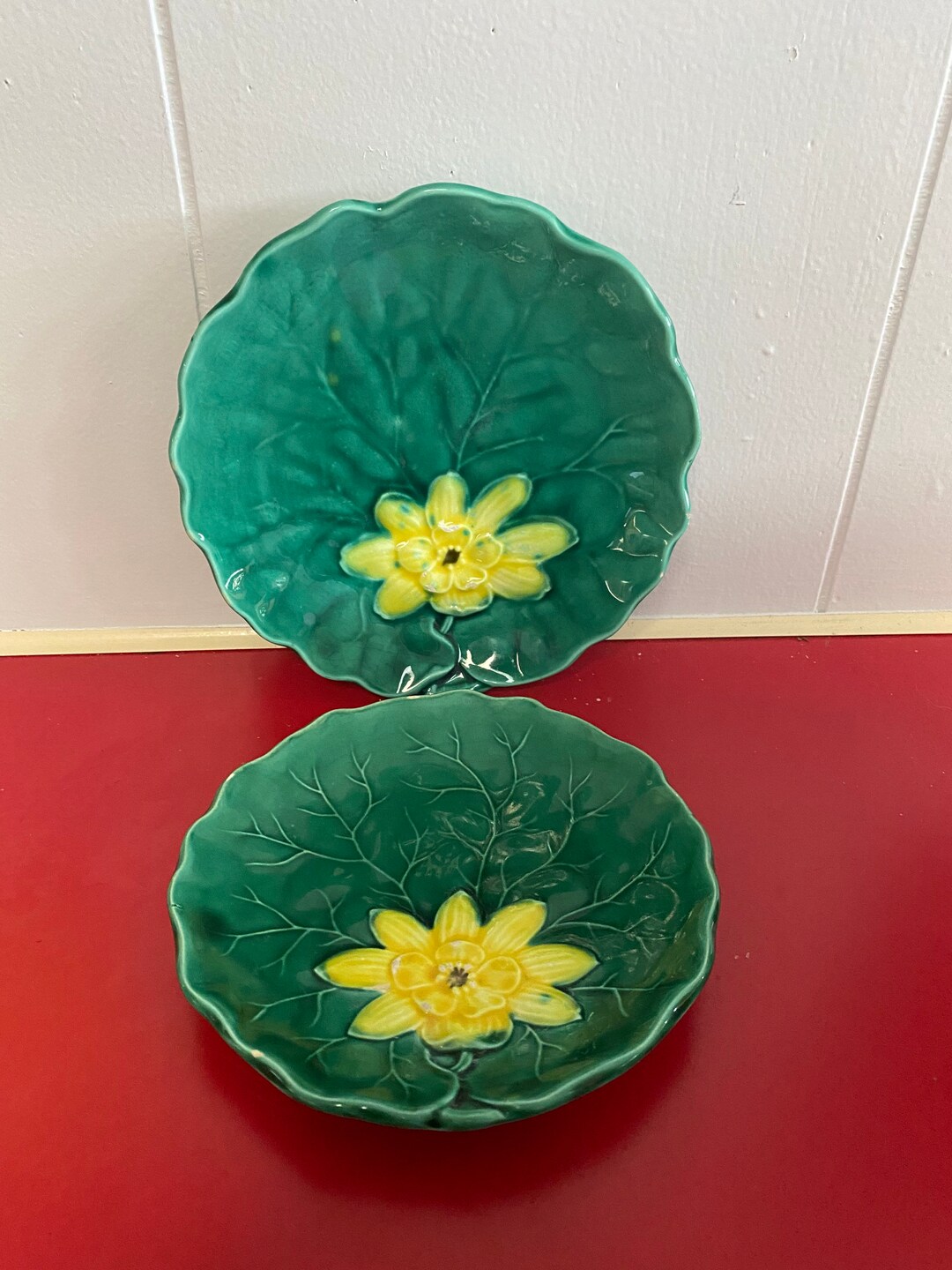 Majolica Lily Pad Plates - Etsy