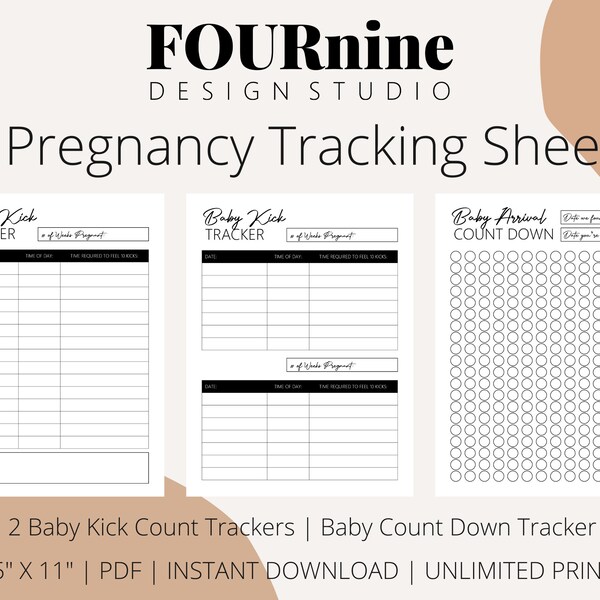 Kick Count Sheet - Etsy