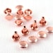 Rose Gold Double Cap Leather Rivets Fastener Snaps Metal Rapid - Etsy