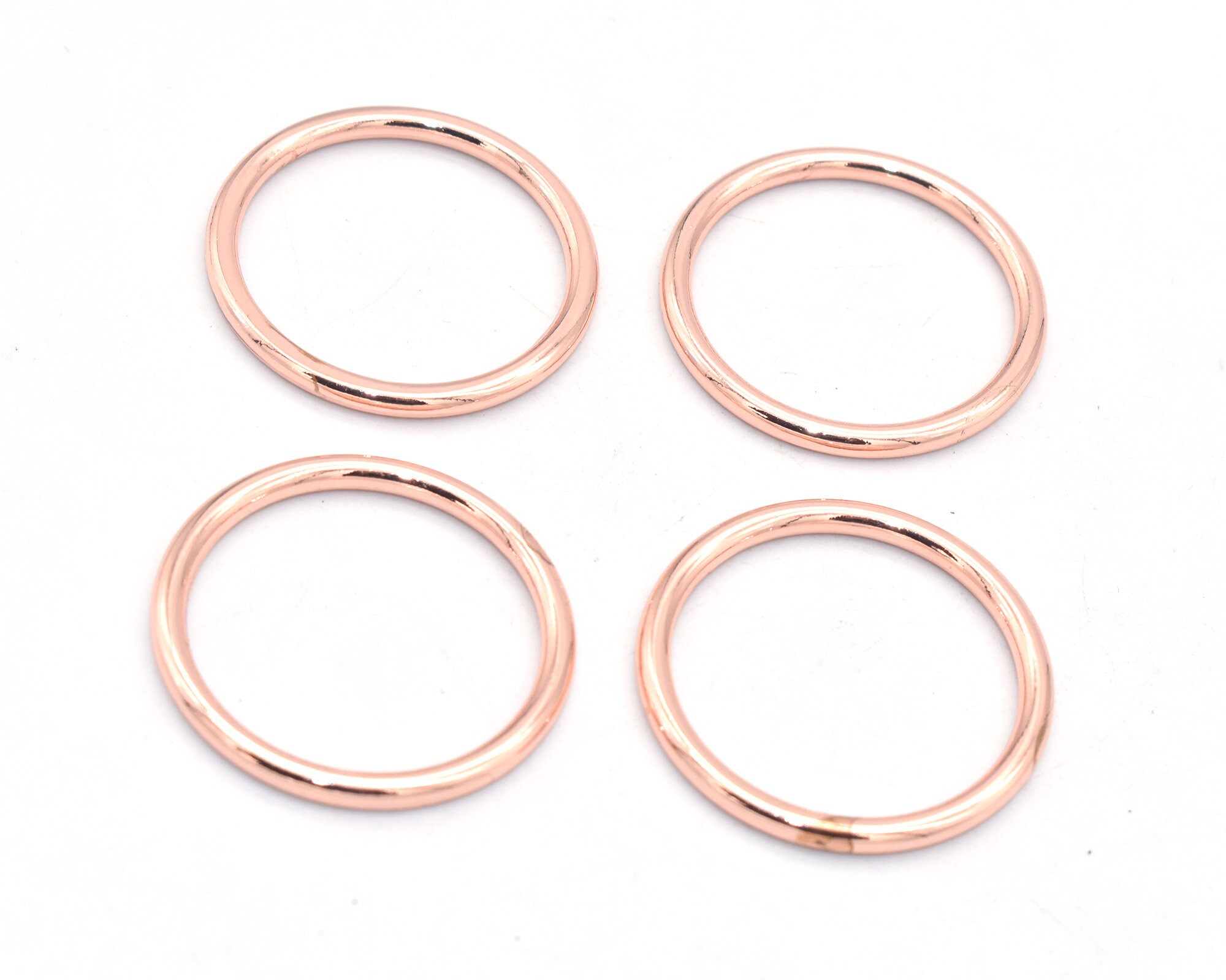 Rose Gold Round O Ring Loop Metal Closed Ring O Buckle Belt Strap ...
