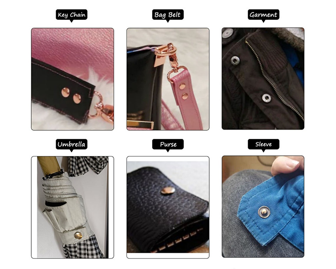 Gold Snap Buttons Spring Snap Fasteners Studs Snap Buttons Poppers ...