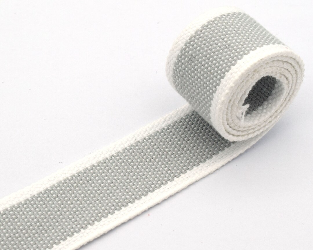 1.5"cotton Webbing Belt Knit Tape Ribbon - Grey Webbing Bag Strap Belt ...