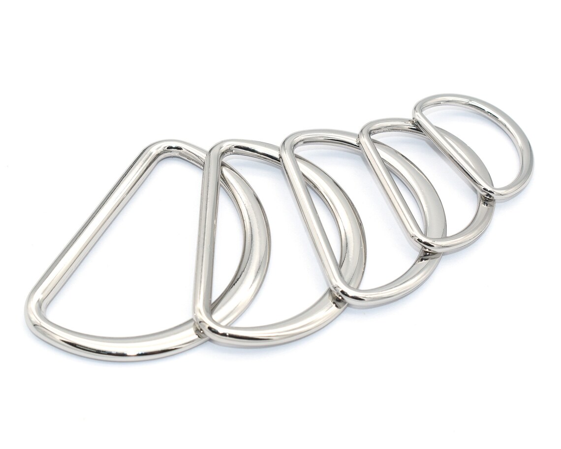 Silver metal D ring D loop connector Non welded D circles Belt | Etsy