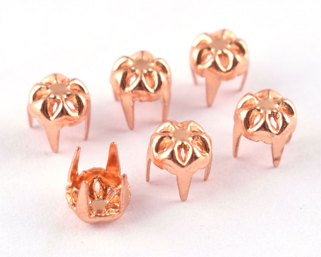 Hexapetalous Flower 4 Claw Studs Rivets Flower Nail Rivets Dome Studs ...