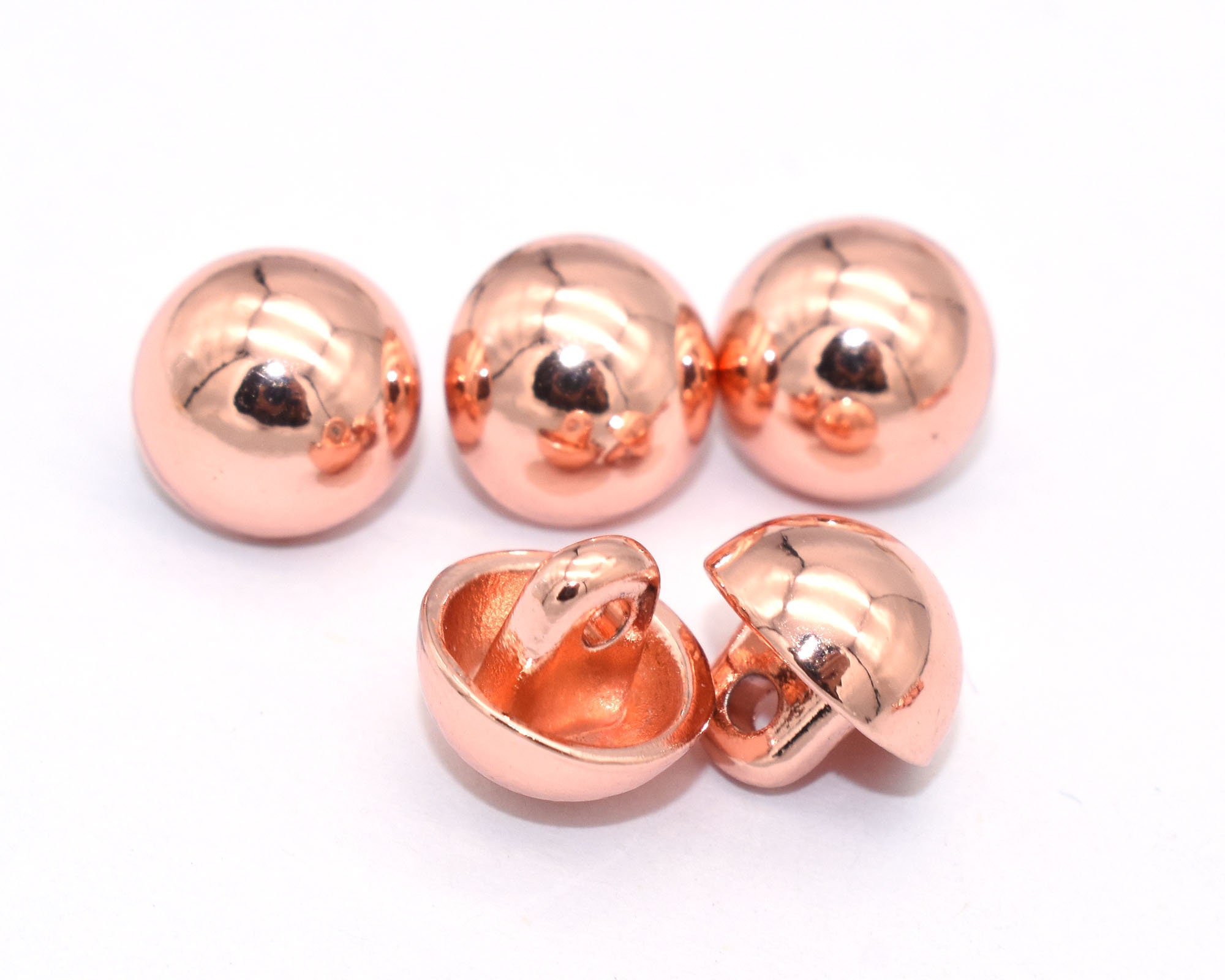 9mm Rose Gold Hemispherical Fasteners Smooth Surface Fasteners ...