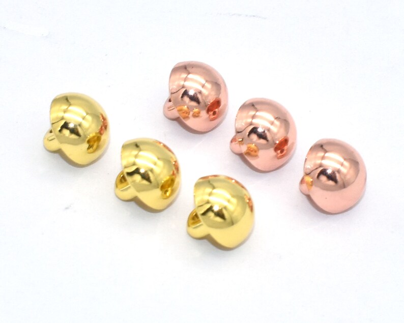 9mm Rose Gold Sewing Buttons Hemispherical Fasteners Smooth Surface ...