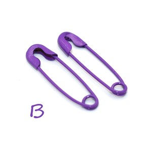 Purple Safety Pins Mini Stitch Markers Metal Brooch Pins Jewelry Safety ...