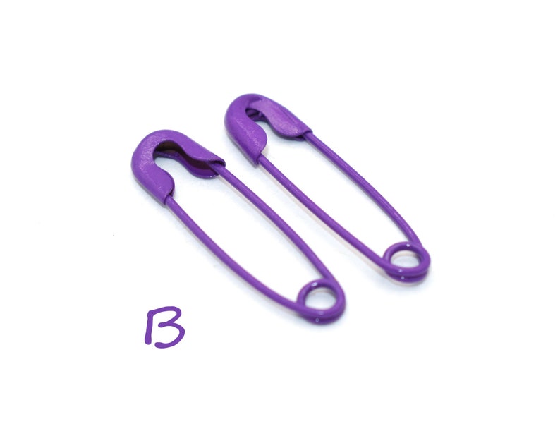 Purple Safety Pins Mini Stitch Markers Metal Brooch Pins - Etsy