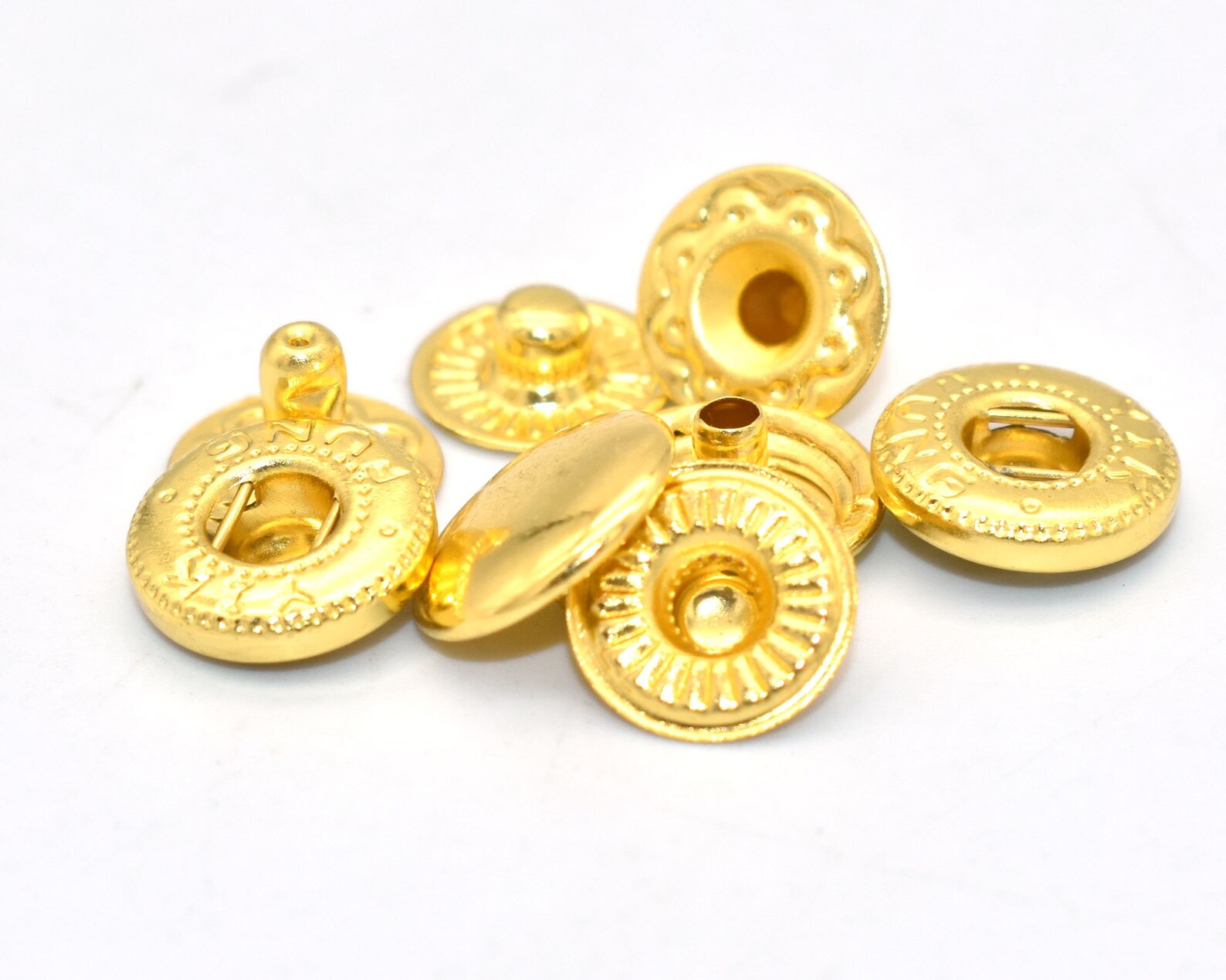 Gold Snap Buttons Spring Snap Fasteners Studs Snap Buttons Poppers ...