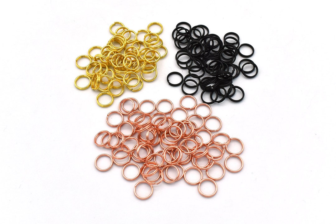 10mm Rose Gold Key Chain Ring Split Ring Jewelry Charm Clasp Supplies ...