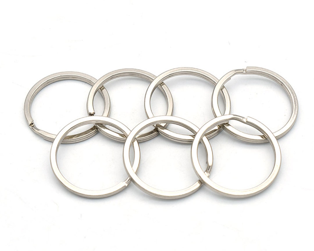 25mm Silver Key Ring Split Ring Key Chain Ring Jewelry Charm Clasp ...