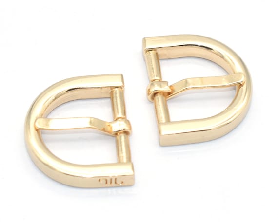 19mm Gold Adjuster Buckle Slide Buckles D Ring Leather Belt | Etsy