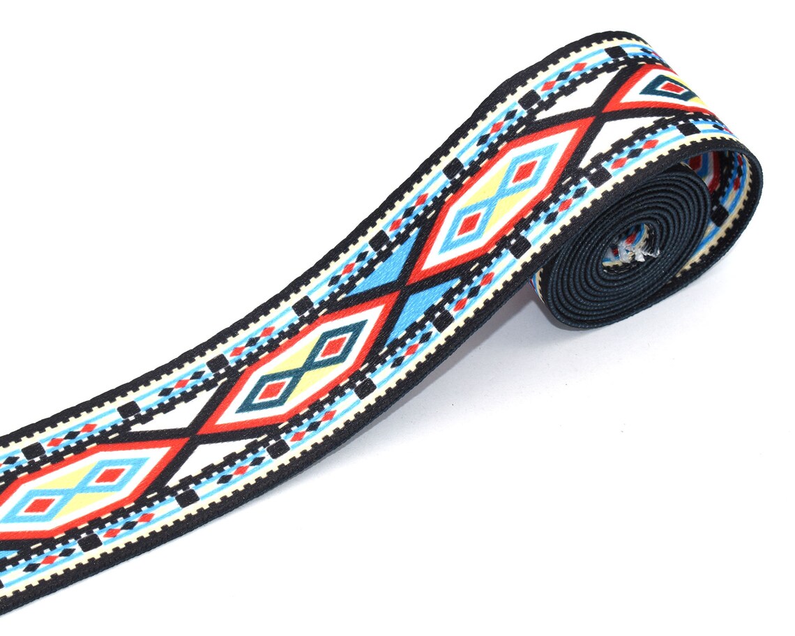 1.5"woven Ribbons Geometric Pattern Ribbon Knit Tape Ribbon Webbing ...