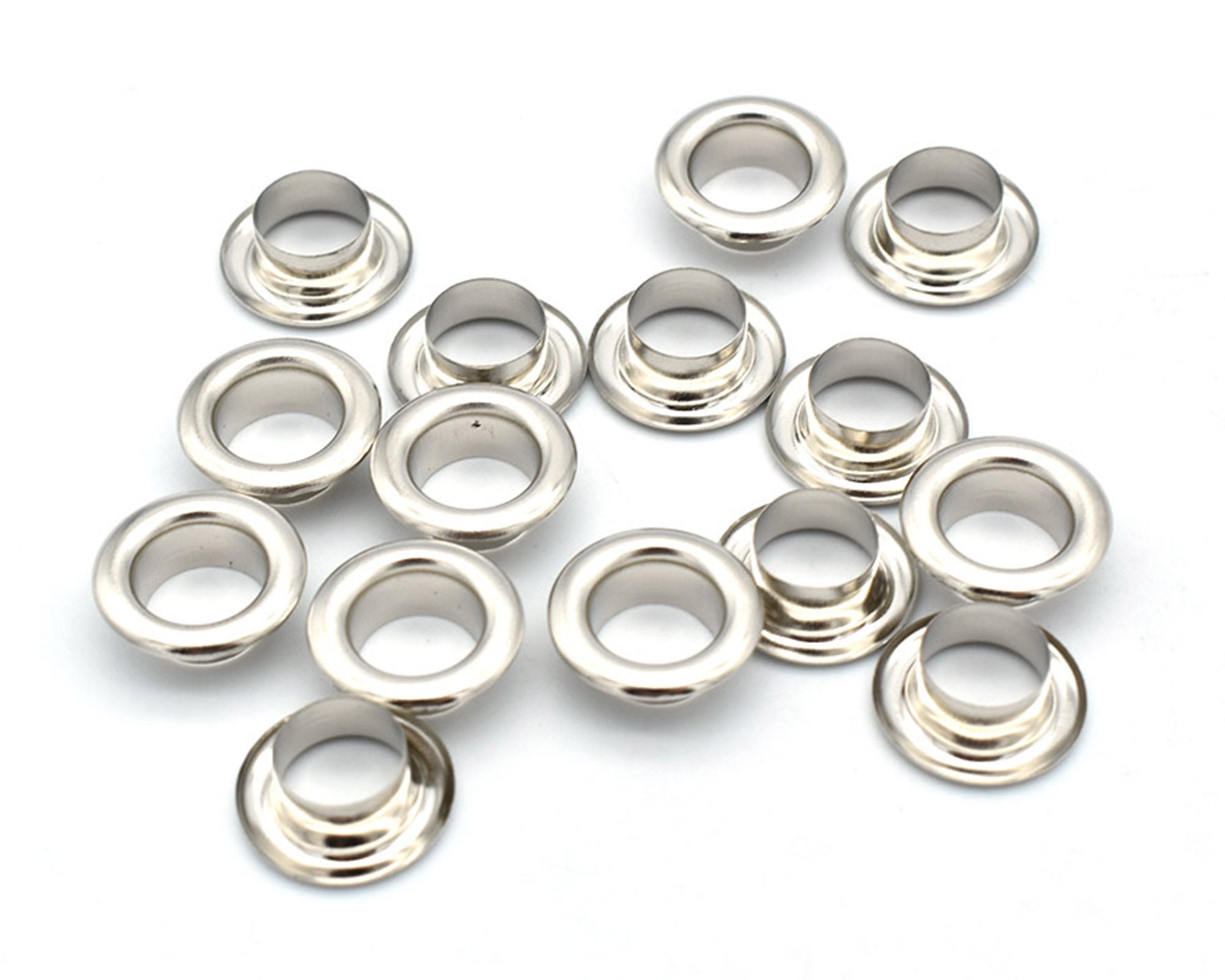 Ojal de metal de ojal de hierro plateado de 8 mm con piel de | Etsy