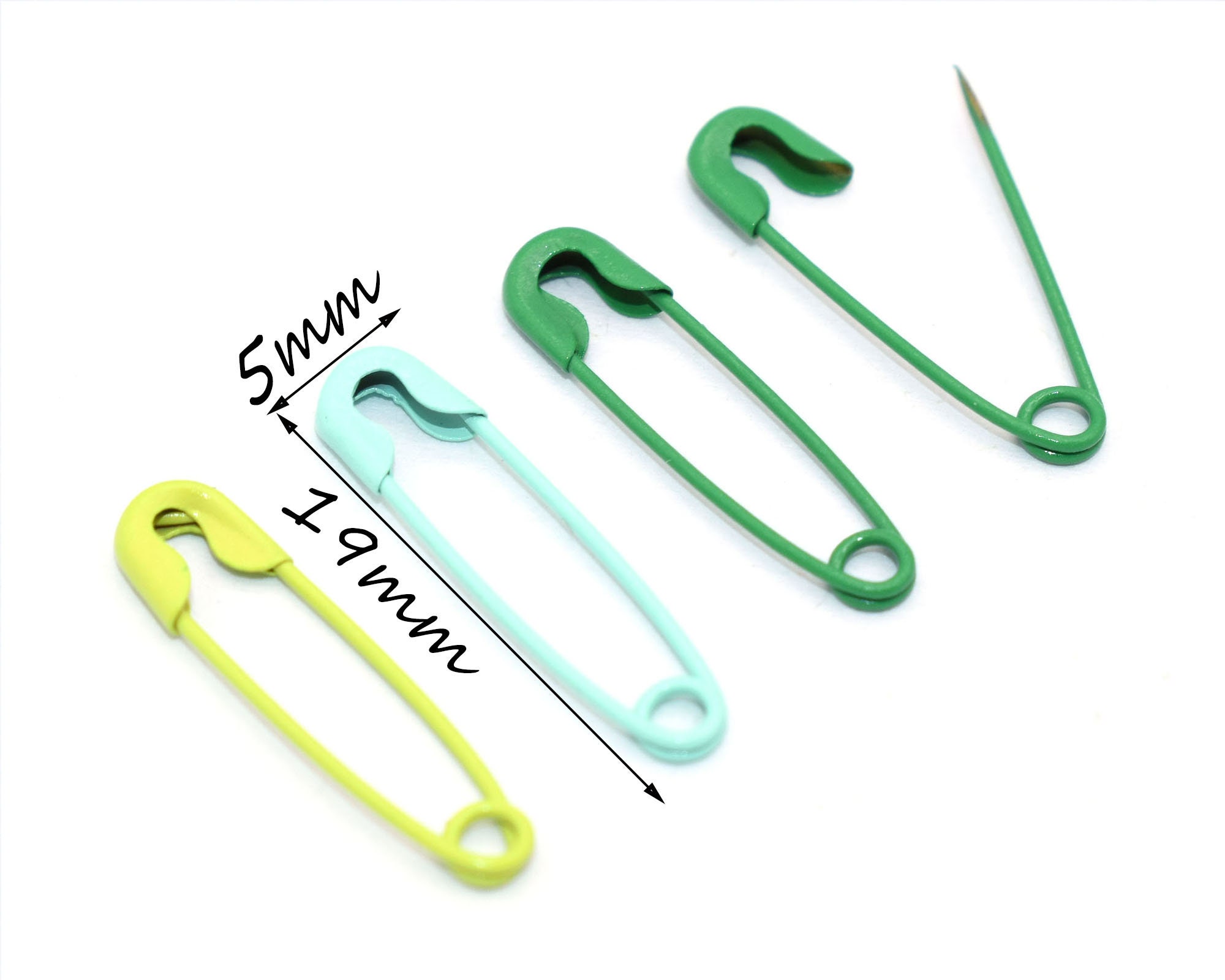 Pins Craft Pins Crochet Marker Pins Safety Pins Green Brooch - Etsy