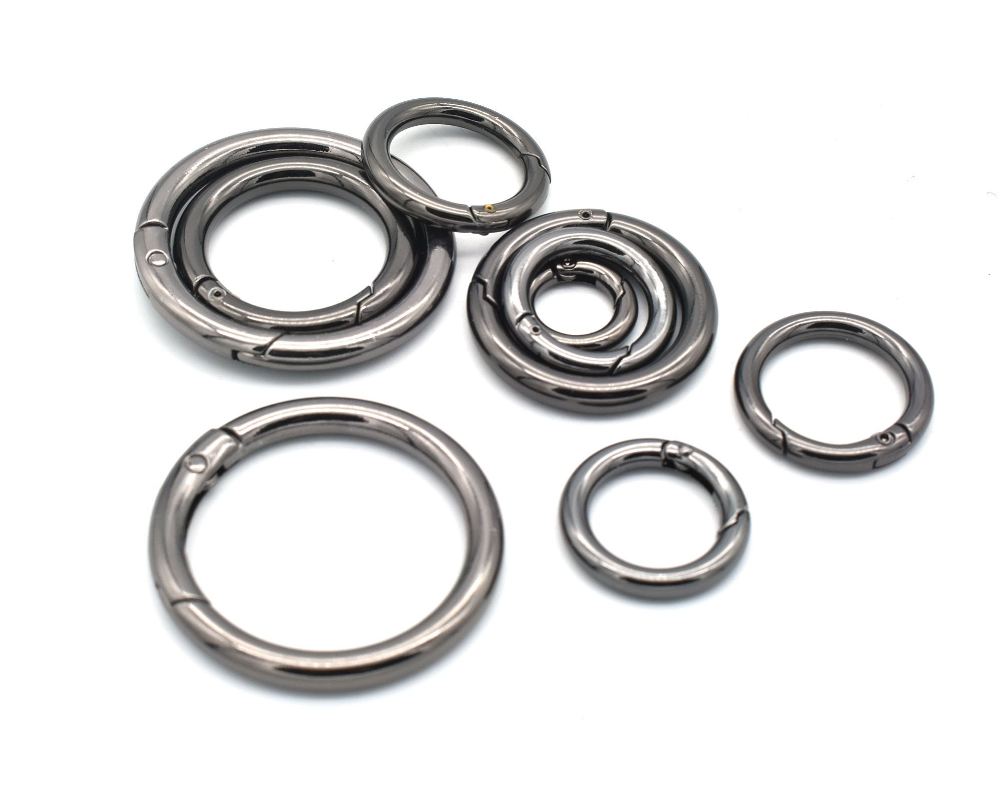 10-35mm Black Round Ring Gate Spring Snap Hook Gate O Ring - Etsy UK