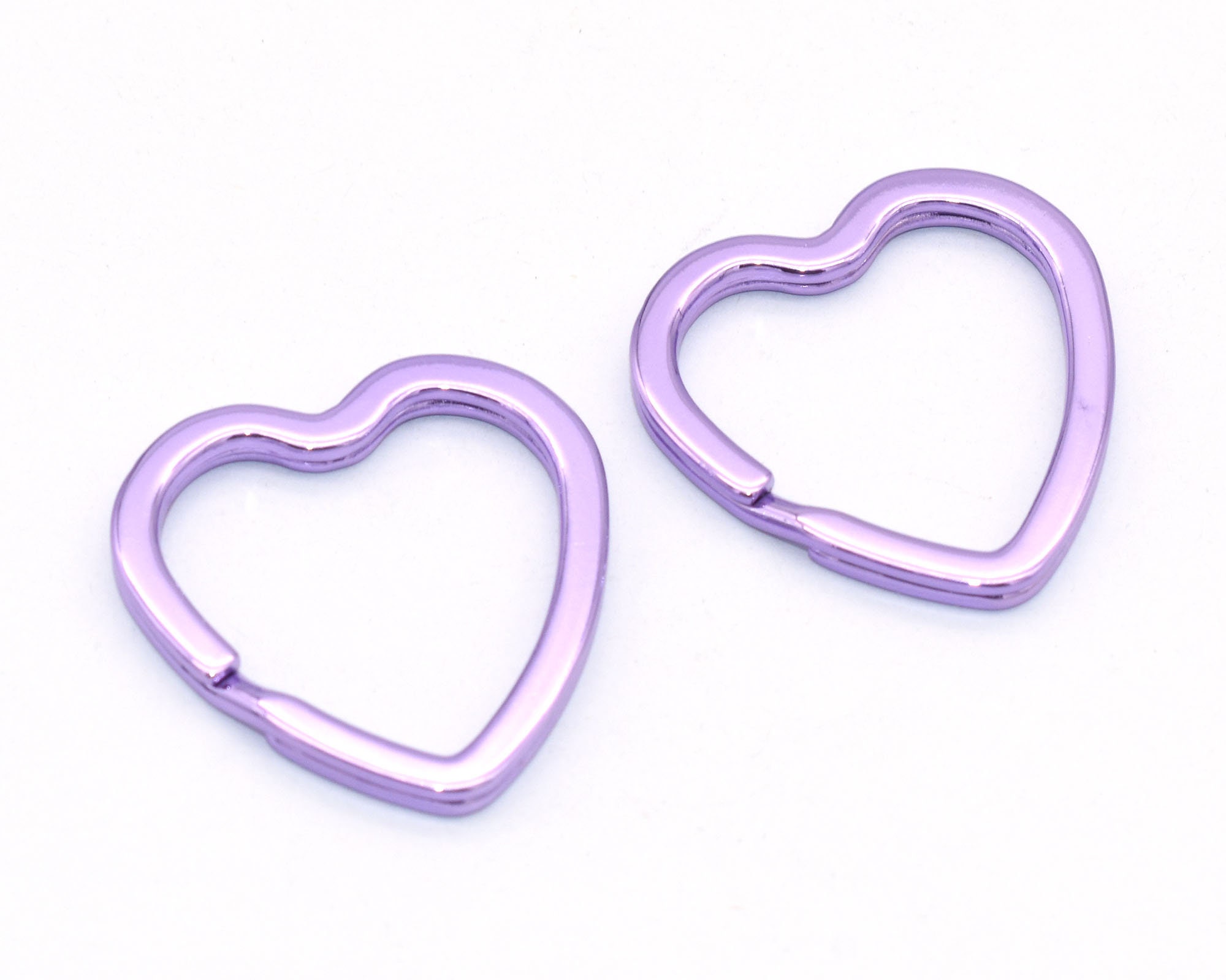 30mm Heart Shape Key Ring Purple Split Ring Pink Jump Ring - Etsy UK