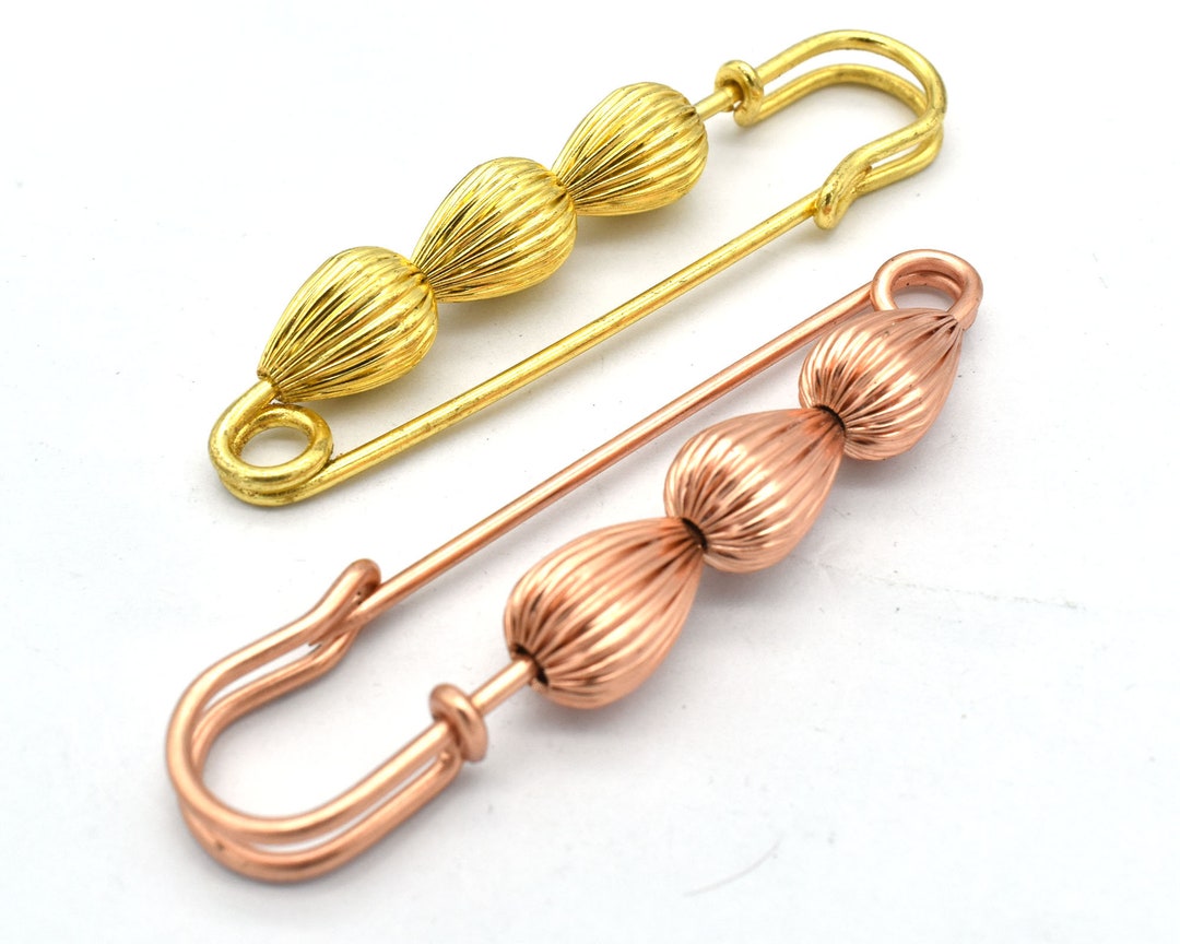 75mm Gold Safety Pins Larger Safety Pins Beautiful Design Safety Pins ...