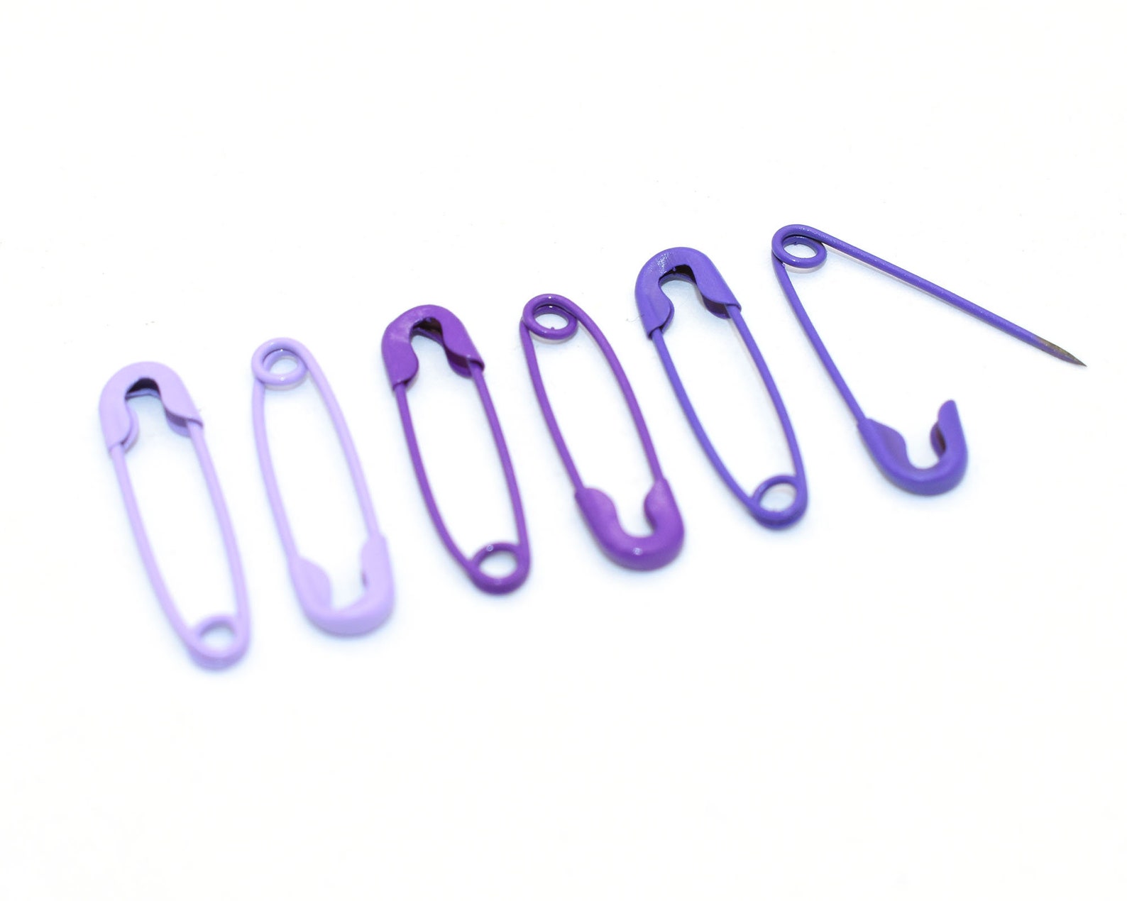 Purple Safety Pins Mini Stitch Markers Metal Brooch Pins - Etsy