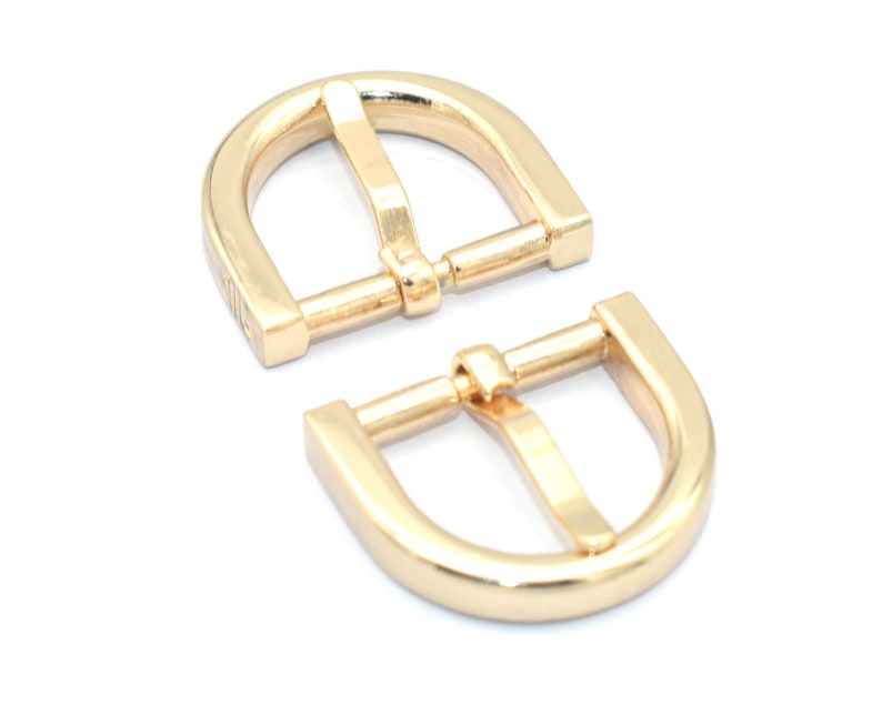 19mm Gold Adjuster Buckle Slide Buckles D Ring Leather Belt Buckle ...