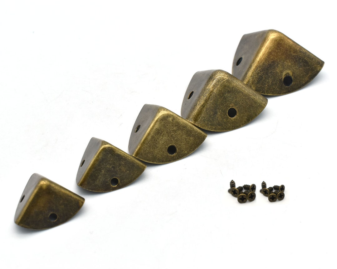20-35mm Bronze Vintage Box Corner Protector Triangle Metal Box ...