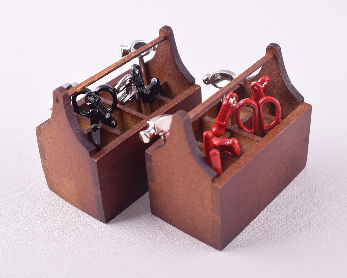 Mini Toolbox With 8pcs Tools Multi-tool Model Set Miniature - Etsy