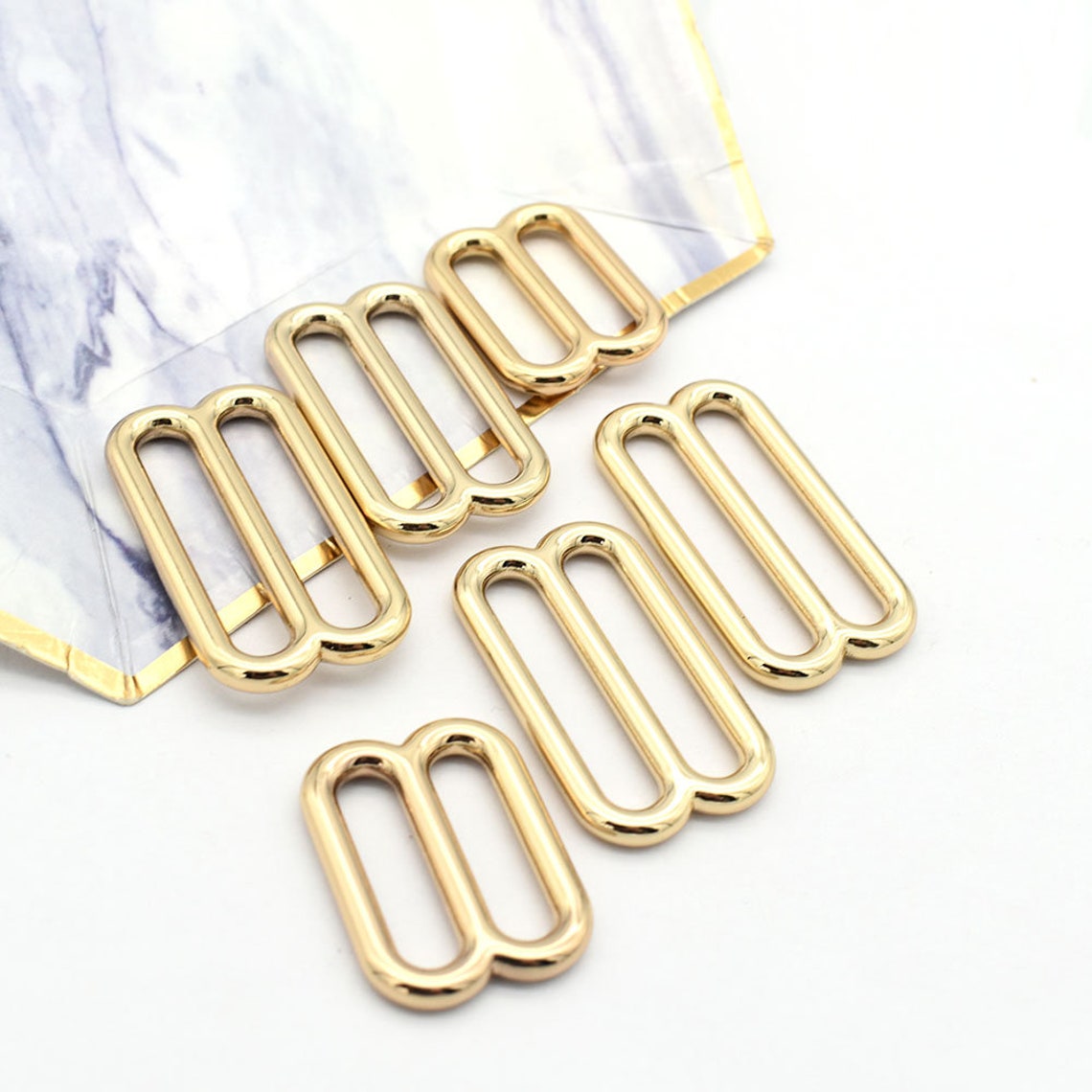 Metal Light Gold Adjuster Buckle Slide Buckles Clothes Belt Buckle Belt ...