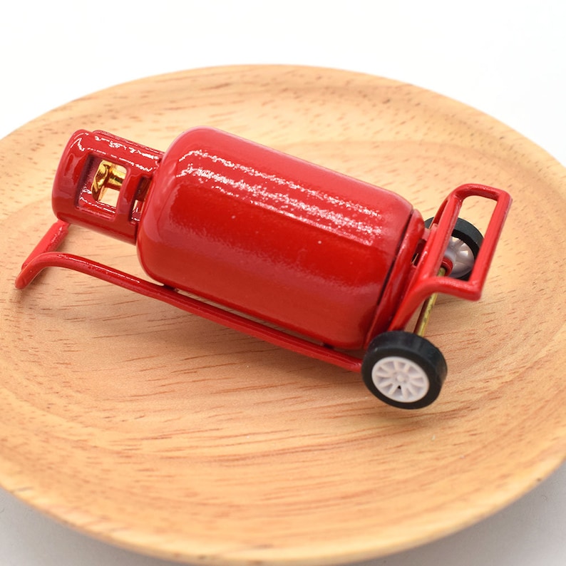 Handmade Mini Gas Tanks With Trolleys Miniature Gas Tanks Model ...