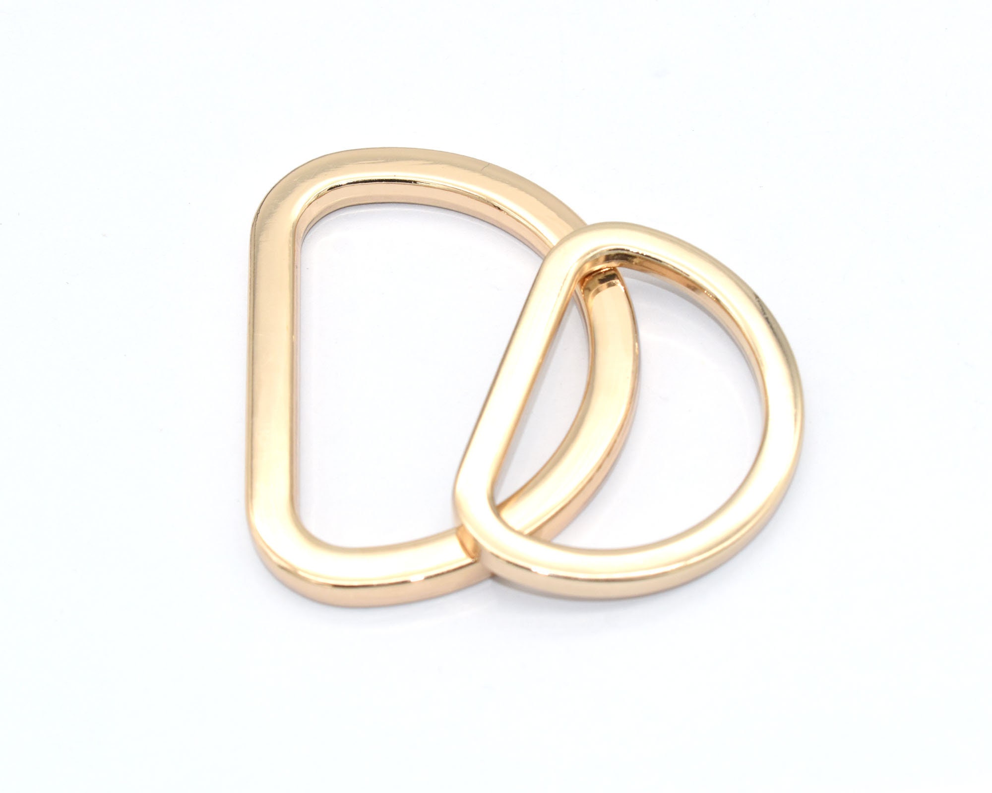 Light Gold Metal D Rings Connector Buckles D Bag Clasp D Loop ...