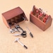 Mini Toolbox With 8pcs Tools Multi-tool Model Set Miniature Wooden ...