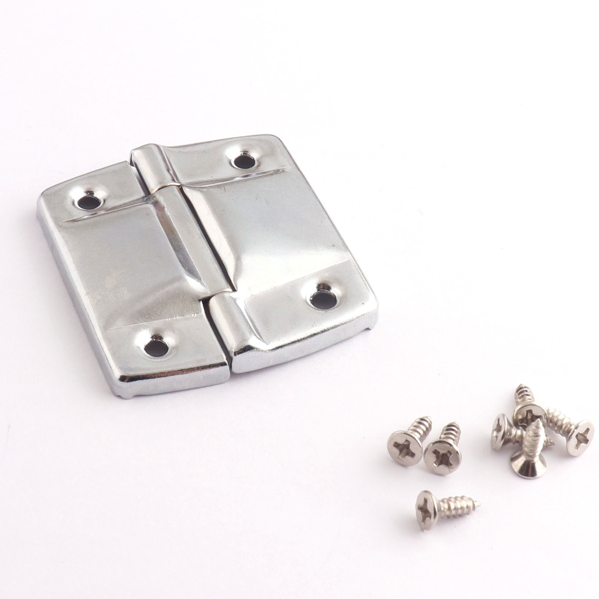 2 Cabinet Hinges Metal Box Hinges With Screws Silver - Etsy
