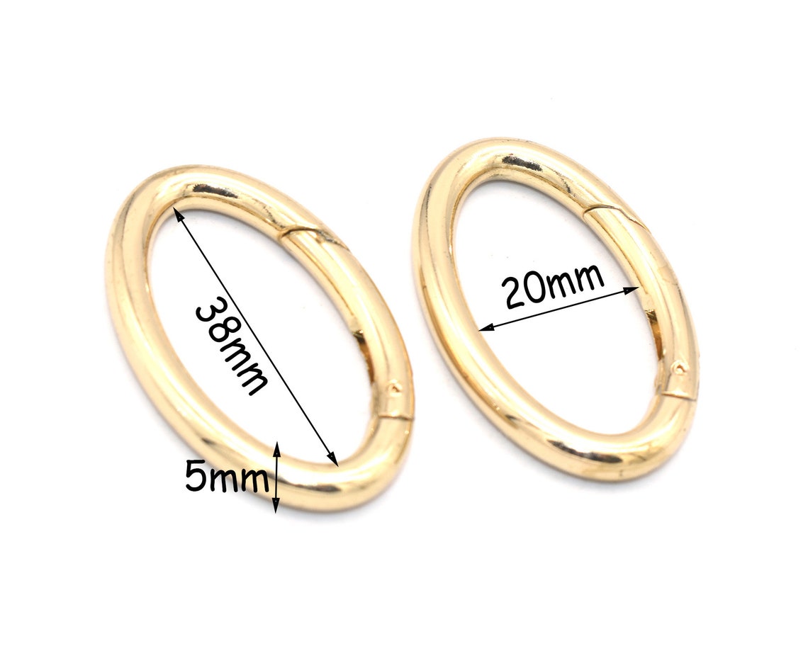 Gold Oval Spring Snap Hook O Ring Metal Snap Clasp Webbing - Etsy