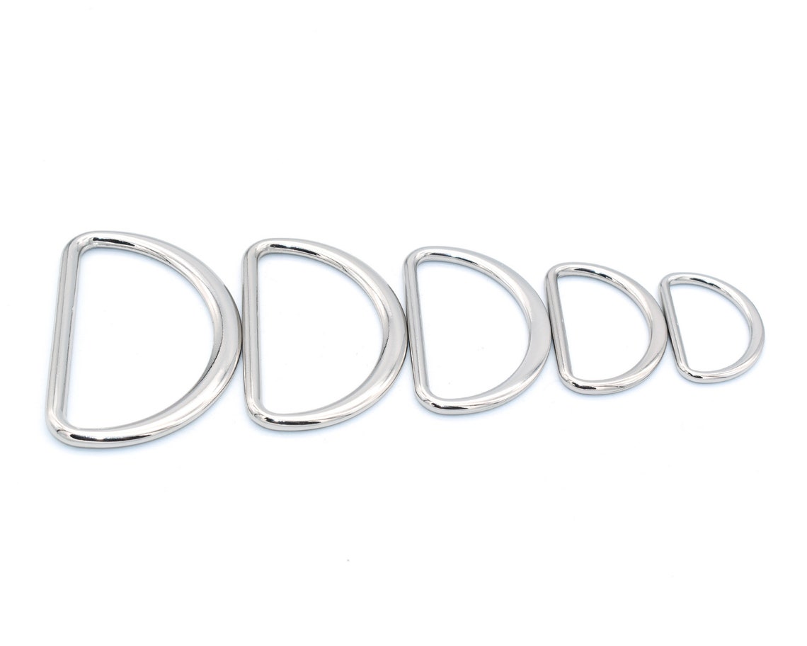 Silver metal D ring D loop connector Non welded D circles Belt | Etsy