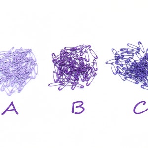 Purple Safety Pins Mini Stitch Markers Metal Brooch Pins Jewelry Safety ...