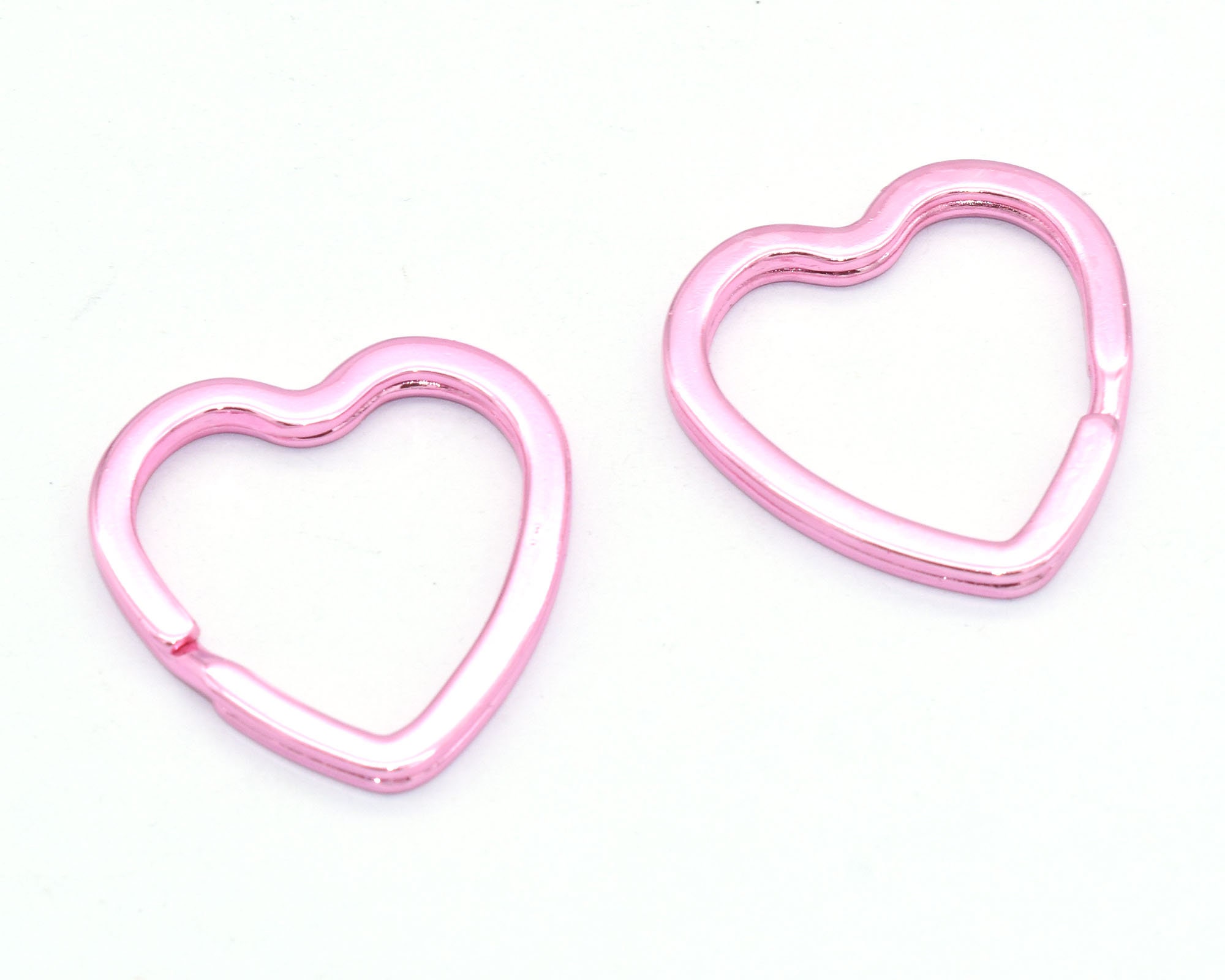 30mm Heart Shape Key Ring Purple Split Ring Pink Jump Ring - Etsy UK