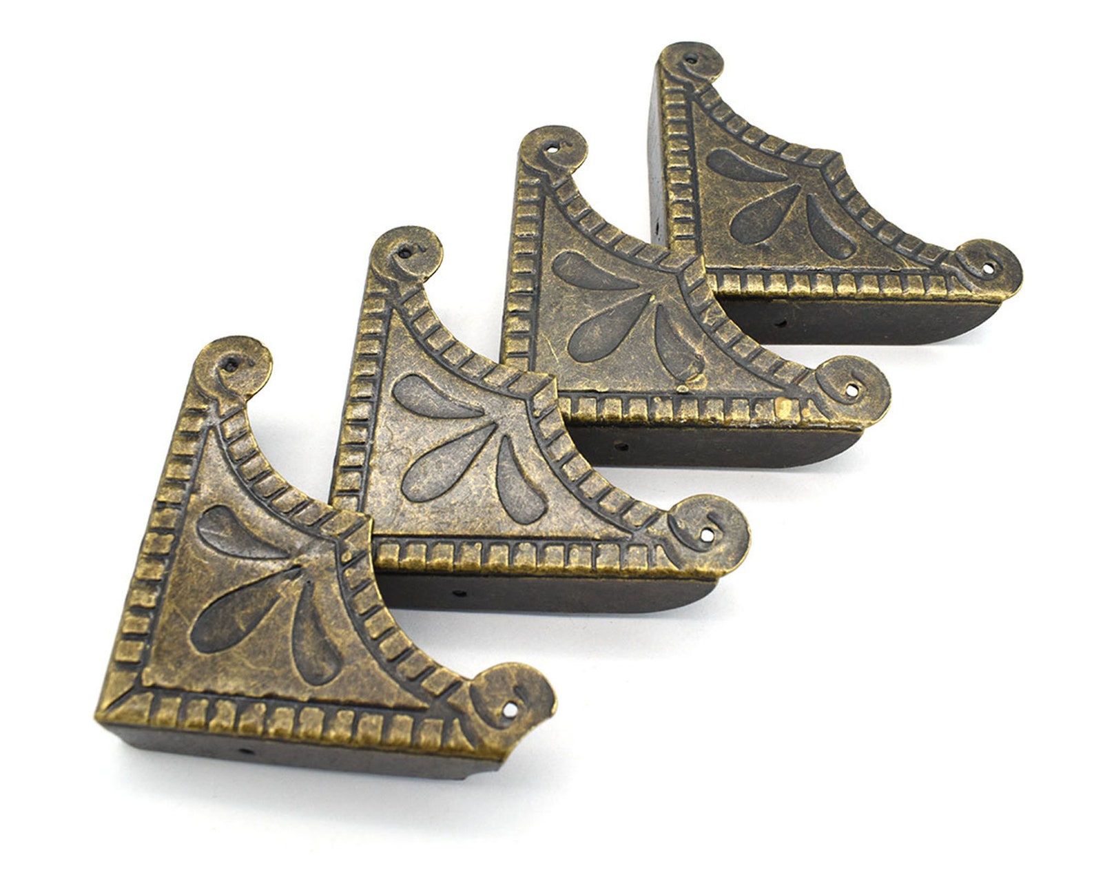 56mm Vintage Bronze Box Corner Protector Triangle Metal Box | Etsy