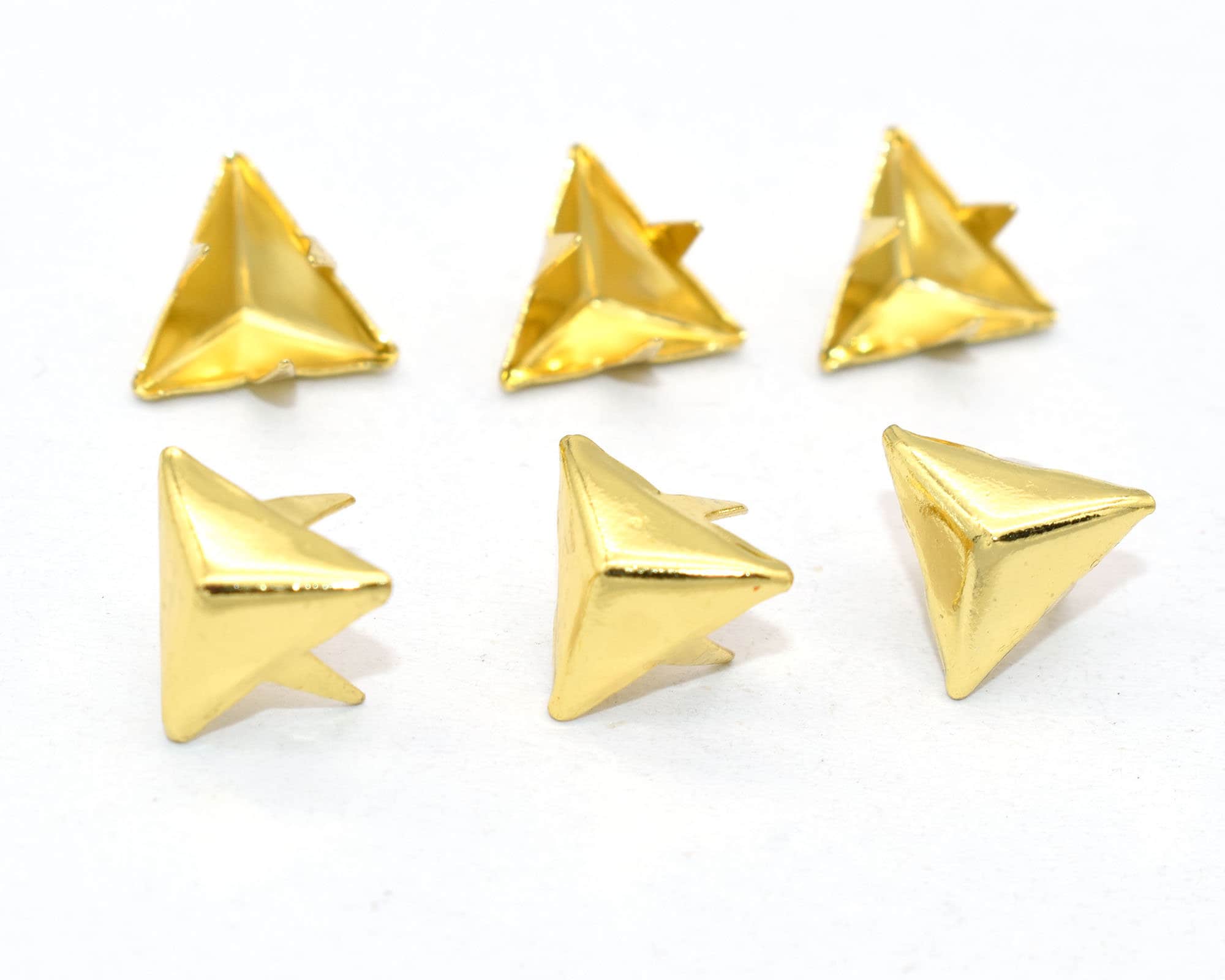 Gold Metal Triangle Spike Nails Claw Studs Nailhead Studs - Etsy UK