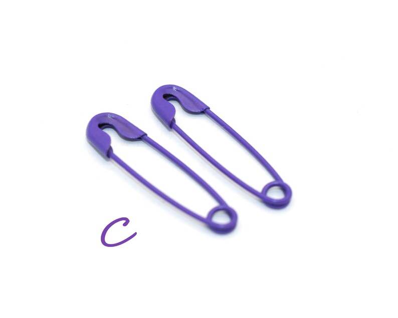 Purple Safety Pins Mini Stitch Markers Metal Brooch Pins - Etsy