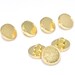 Metal Round Flat Button Gold Jacket Buttons Sewing Buttons Shank ...