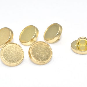 Metal Round Flat Button Gold Jacket Buttons Sewing Buttons Shank ...