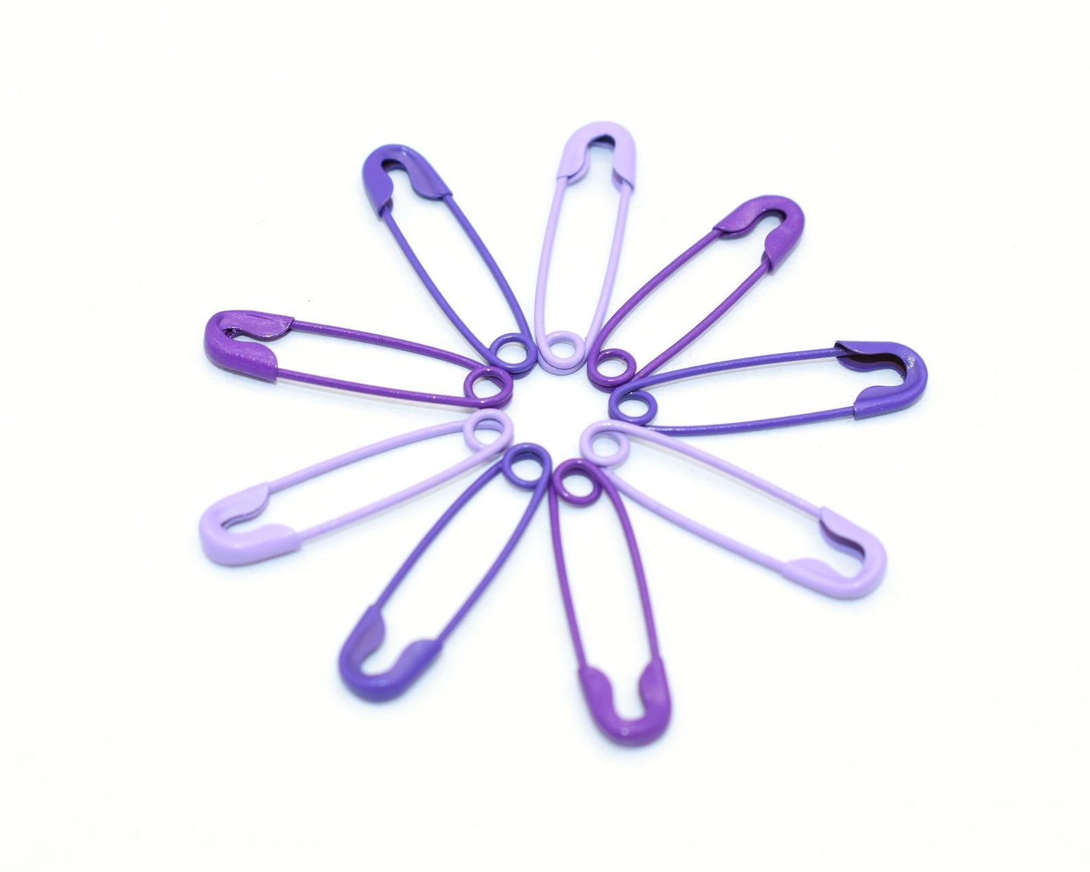 Purple Safety Pins Mini Stitch Markers Metal Brooch Pins - Etsy