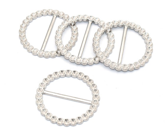 Metal Round Slide Buckles Belt Buckle Silver Purse Rings Strap - Etsy