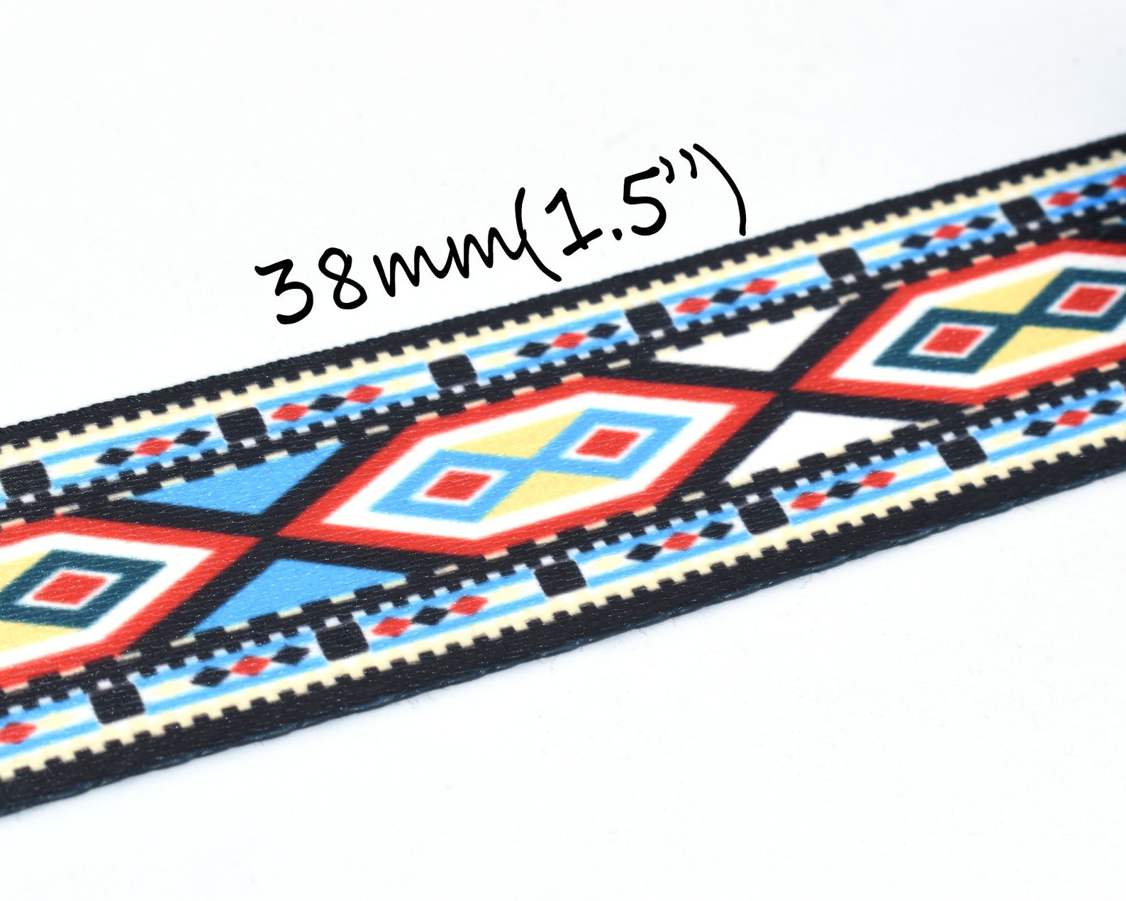 1.5"woven Ribbons Geometric Pattern Ribbon Knit Tape Ribbon Webbing ...