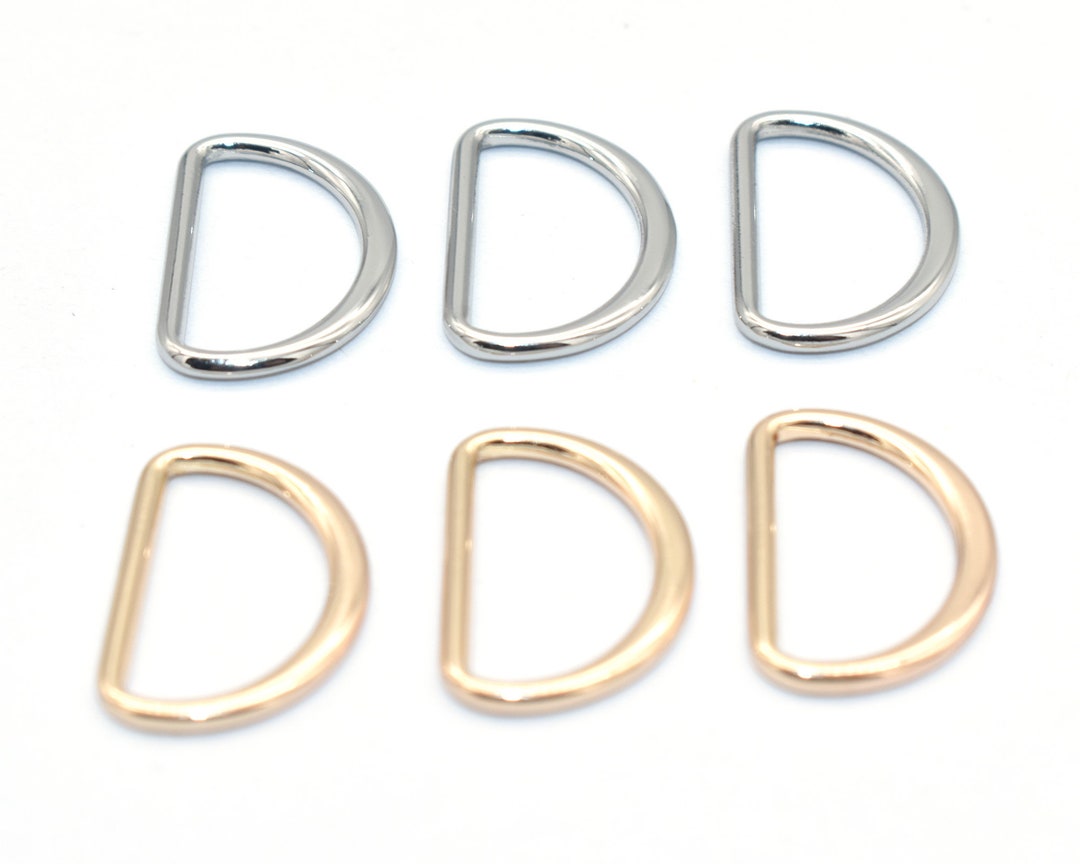 15mm Silver Metal D Ring Connector Loop D Bag Clasp Connector Buckle D ...