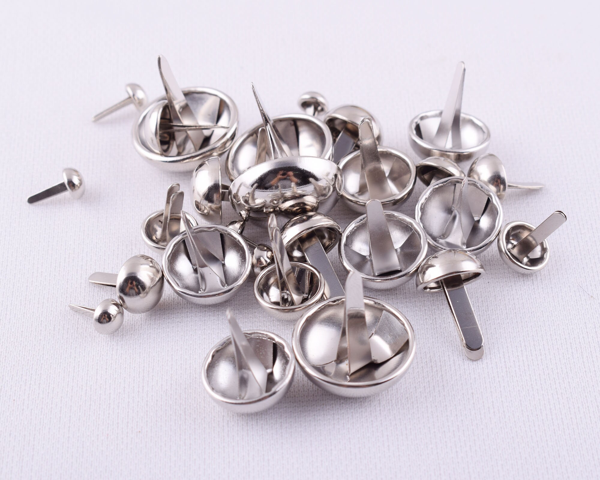 6-20mm Silver Purse Feet Round Dome Handbag Nailheads Brads Spike Prong ...