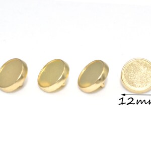 Metal Round Flat Button Gold Jacket Buttons Sewing Buttons Shank ...